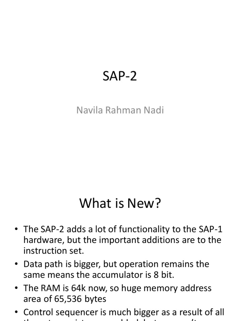 SAP-2 Architecture Guide | PDF | Input/Output | Electronic Design