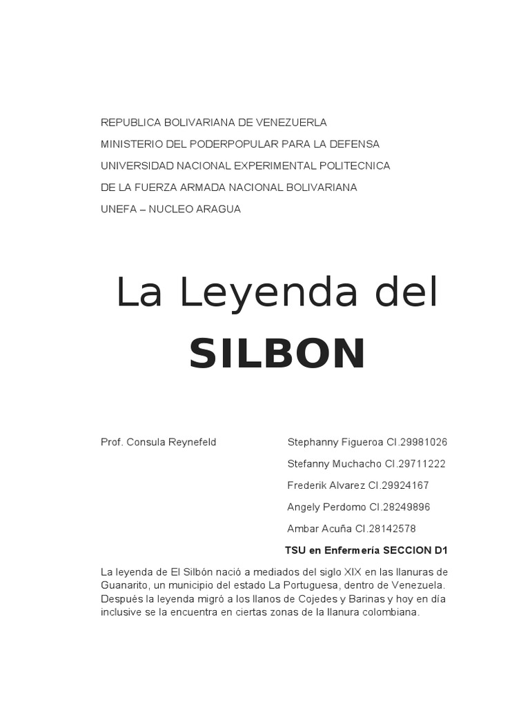 La Leyenda del Silbón: Historia y Variantes | PDF