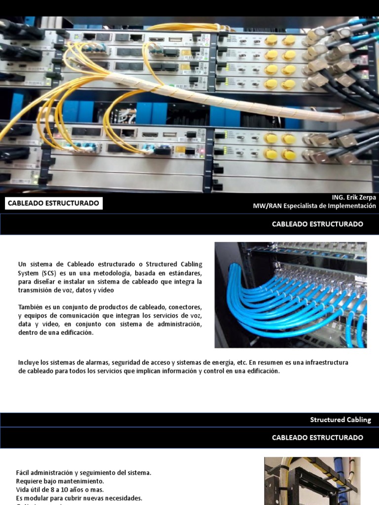 Cableado Estructurado | PDF | Fibra óptica | Redes
