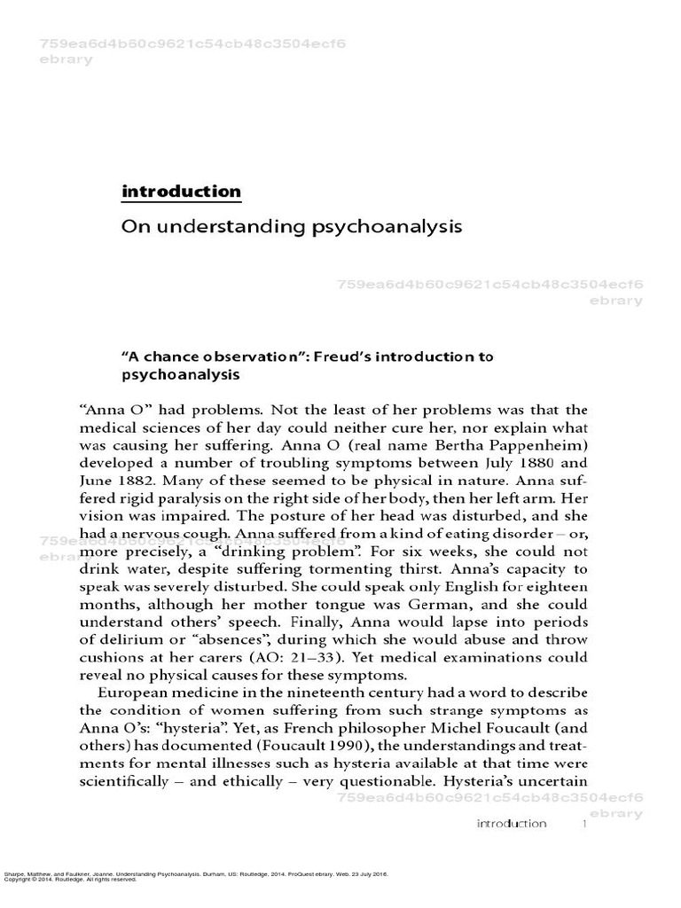 Understanding Psychoanalysis PDF | PDF