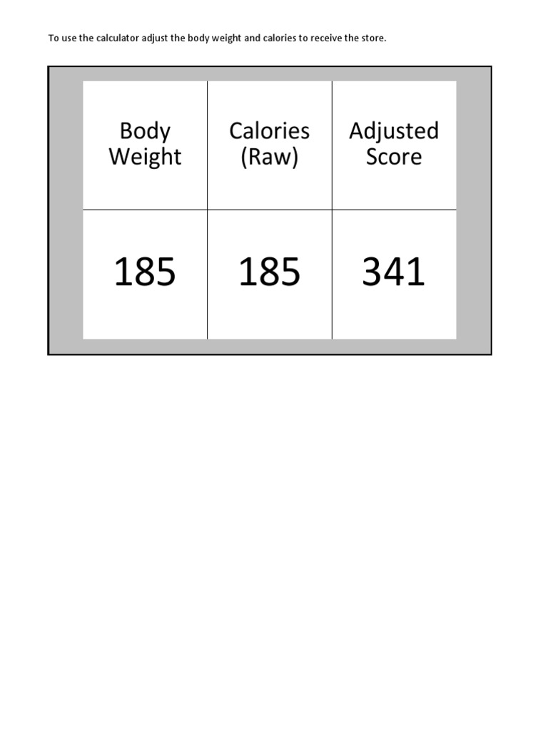 Assault Bike Calculator | PDF