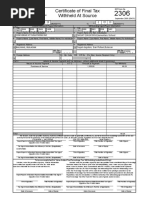 BIR Form 2306 | PDF | Withholding Tax | Value Added Tax