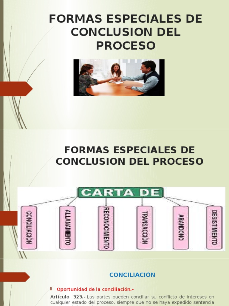 Clase 1 Formas Especiales de Conclusion Del Proceso Ii Sesion | PDF ...
