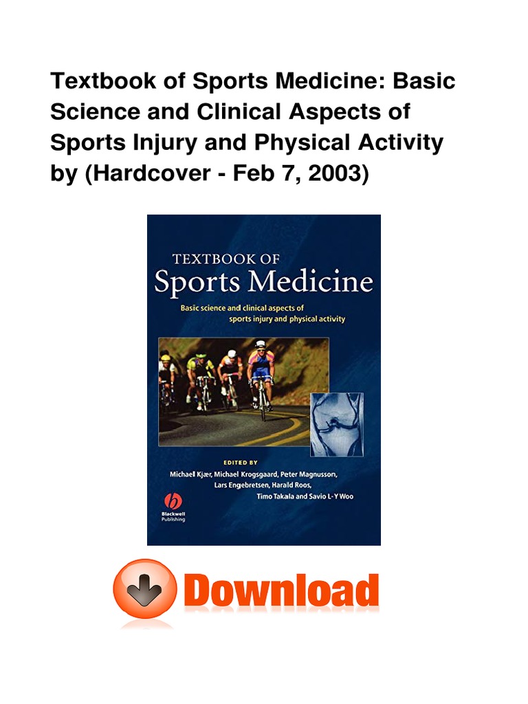 Textbook of Sports Medicine Basic Scienc PDF | PDF | Textbook | Books