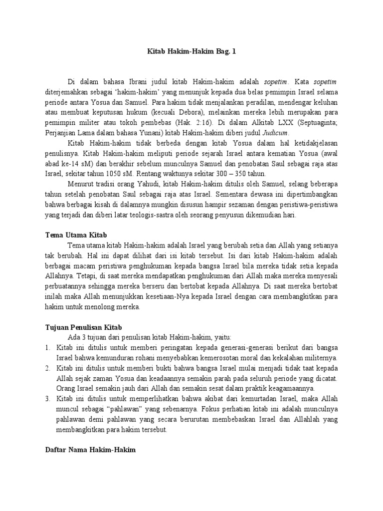 Kitab Hakim-Hakim | PDF