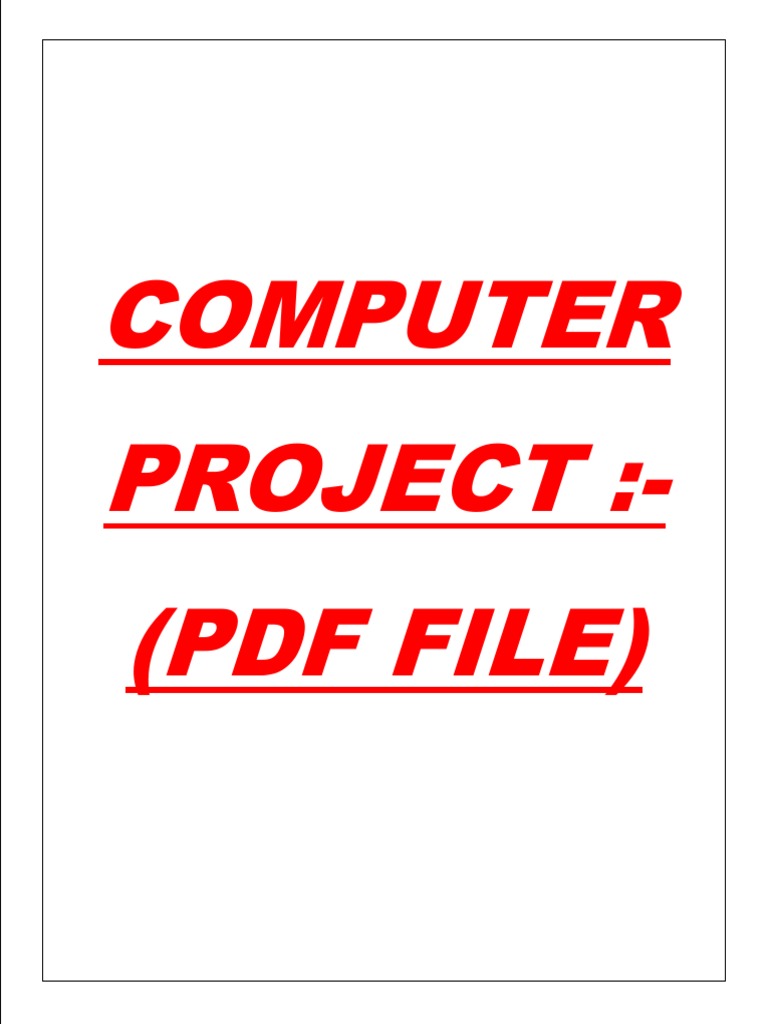 ICSE Computer Project (PDF File) | PDF | Java (Programming Language) | Business