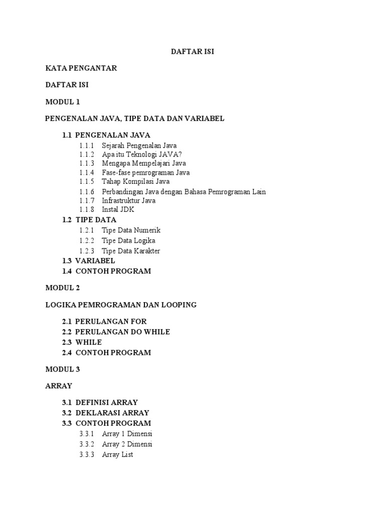 Panduan Lengkap Belajar Java | PDF