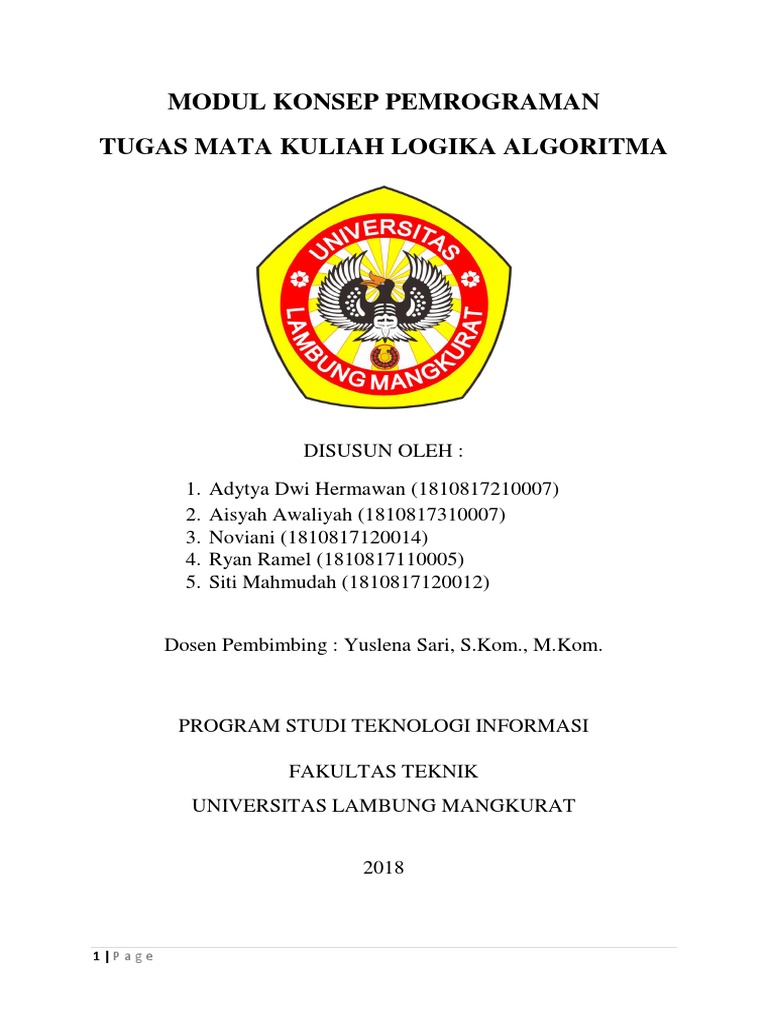 Modul Konsep Pemrograman PDF | PDF | Komputer | Teknologi & Rekayasa