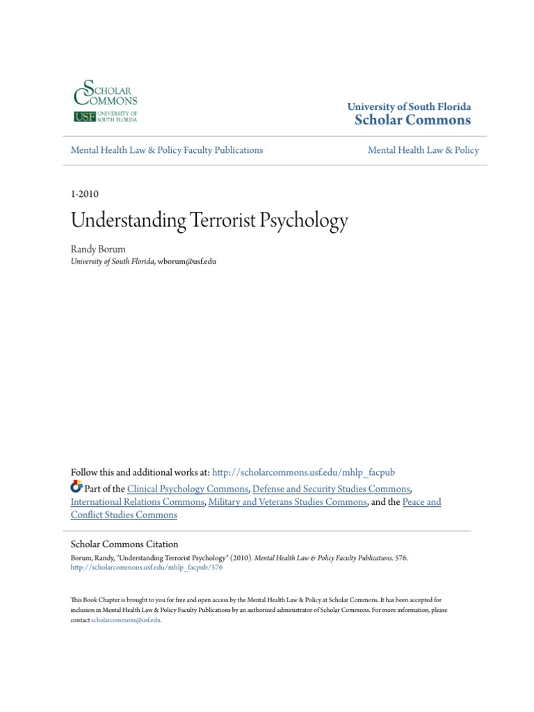 Understanding Terrorist Psychology | PDF | Ideologies | Violence