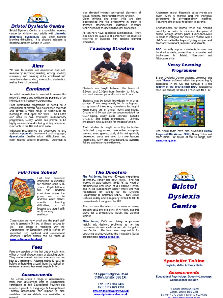 Bristol Dyslexia Centre: Nessy Learning Programme | PDF | Dyslexia ...