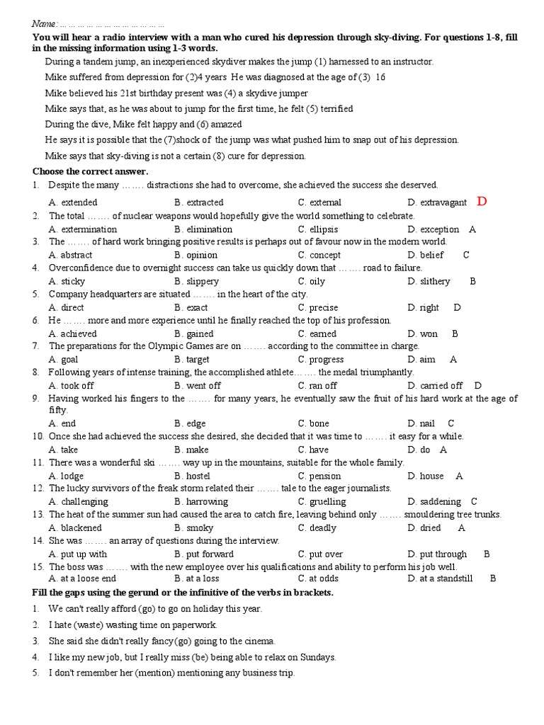 29.04 - Self Assessment Test 1 - U2 1 | PDF