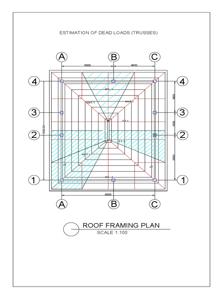 Roof Framing Plan: Estimation of Dead Loads (Trusses) | PDF