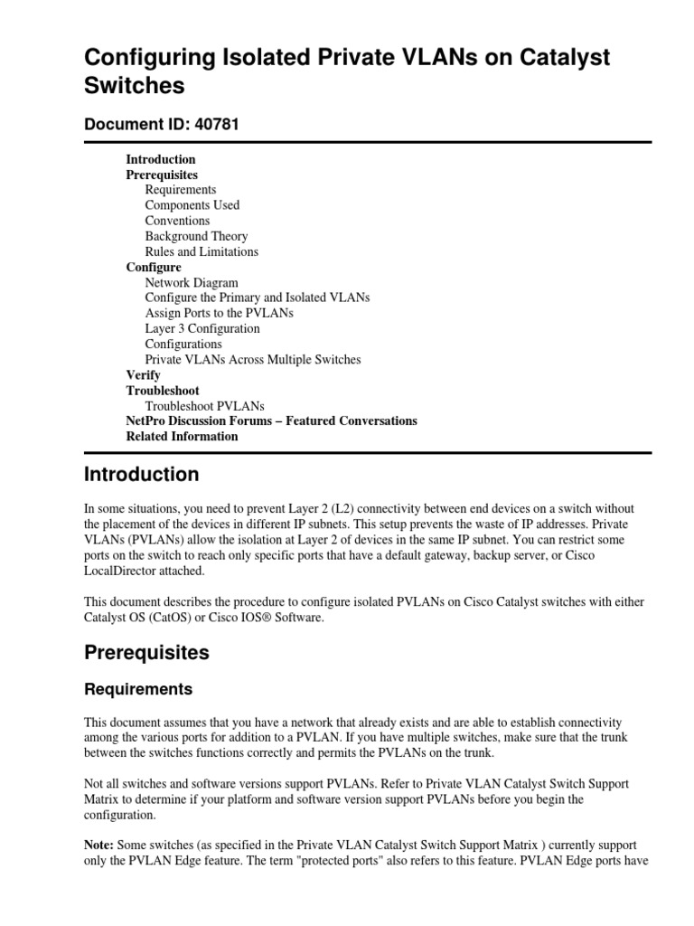 Private VLANS | PDF | Network Switch | Computer Network