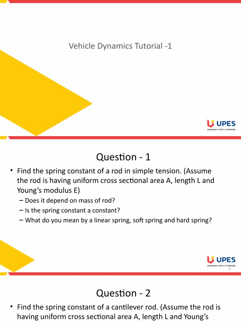 Vehicle Dynamics Tutorial - 1 | PDF | Land Vehicles | Mechanics