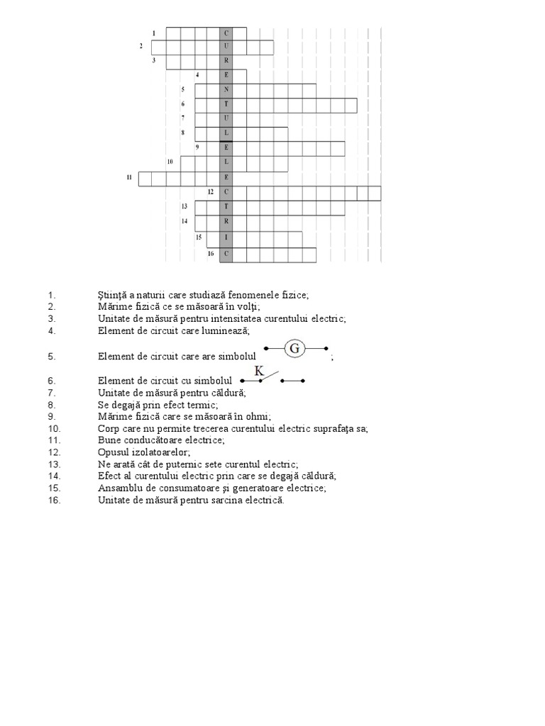Rebus Curentul Electric | PDF