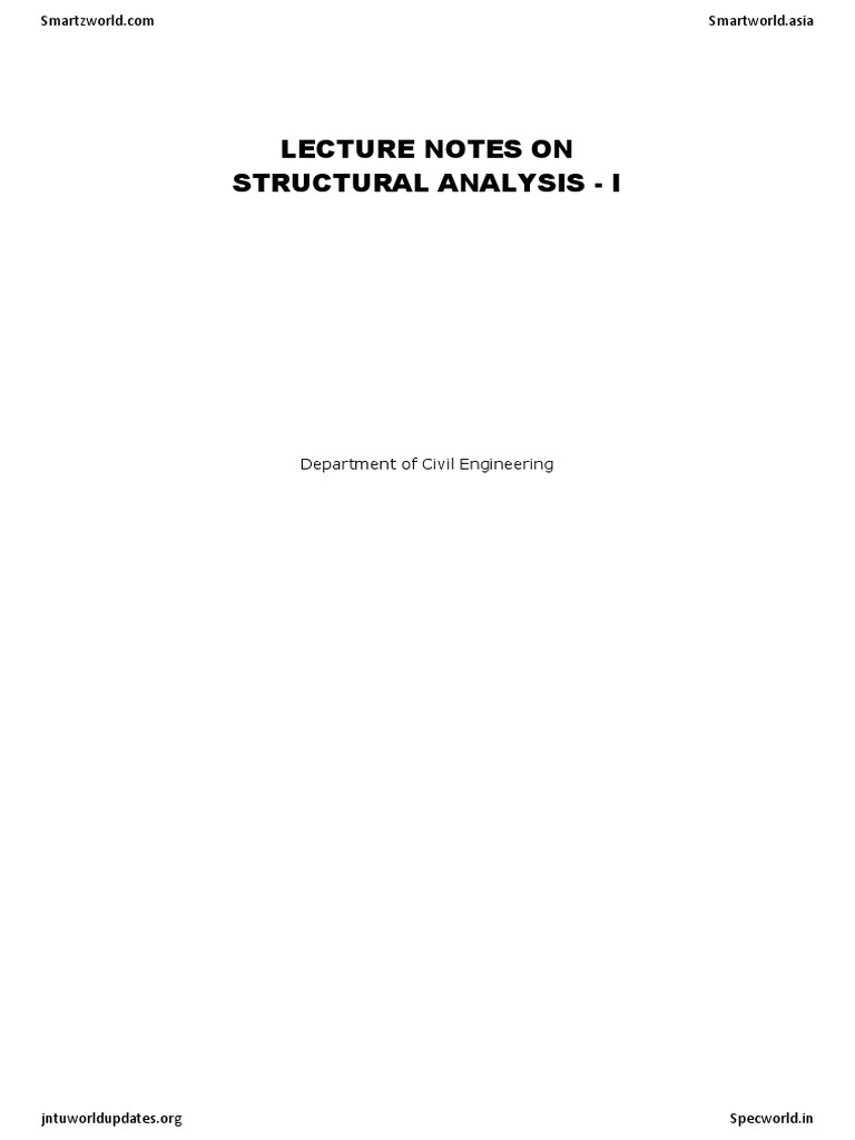 Structural Analysis - I PDF | PDF | Truss | Bending