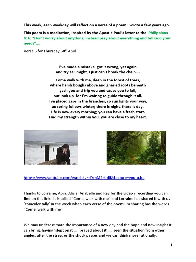 Reflection For Thursday 30th April 2020 | PDF