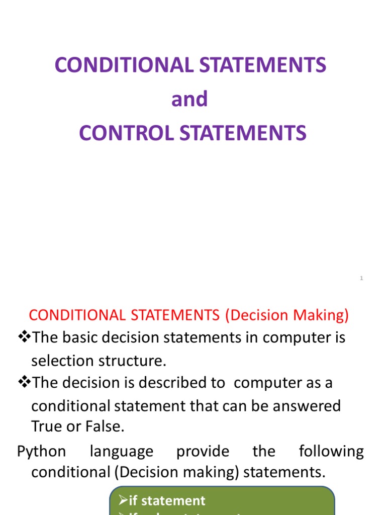Python Control Statments PDF | PDF | Control Flow | Computer Programming