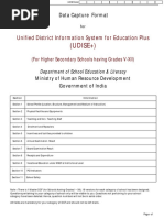 UDISE Revised SO3 For Class Change New | PDF