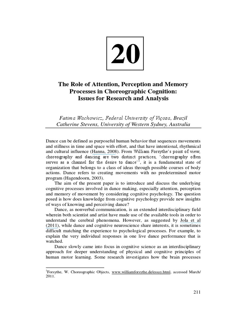 The Role of Attention Perception and Mem PDF | PDF | Attention | Perception