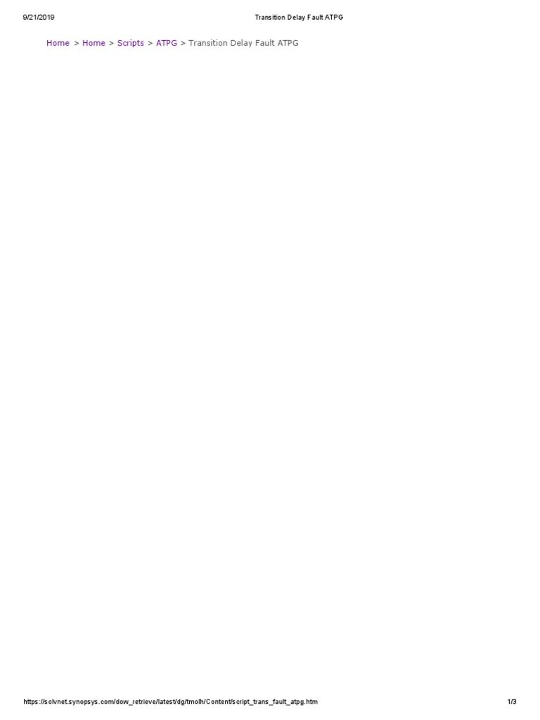 Transition Delay Fault ATPG PDF | PDF | Electronic Design Automation | Digital Technology