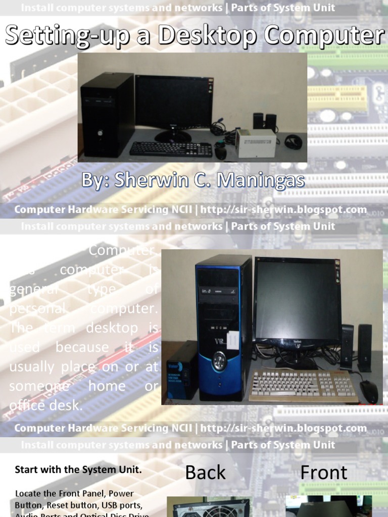Setup A Desktop Computer | Download Free PDF | Ac Power Plugs And ...