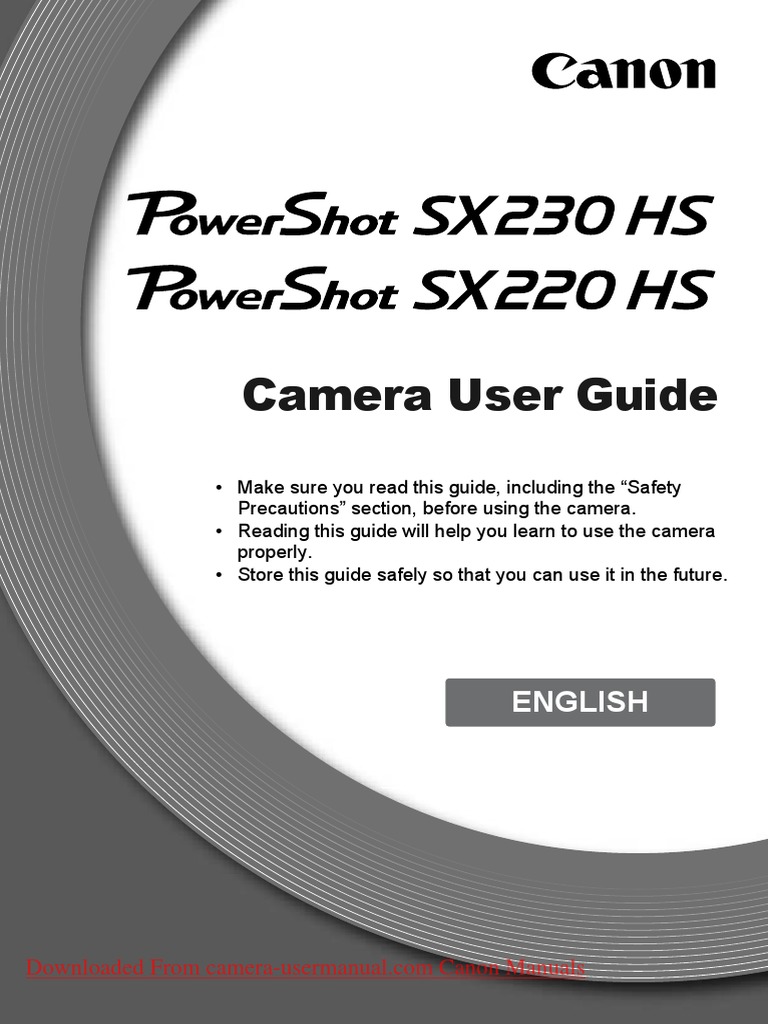 Canon PowerShot SX220 HS PDF | PDF | Shutter (Photography) | Flash ...