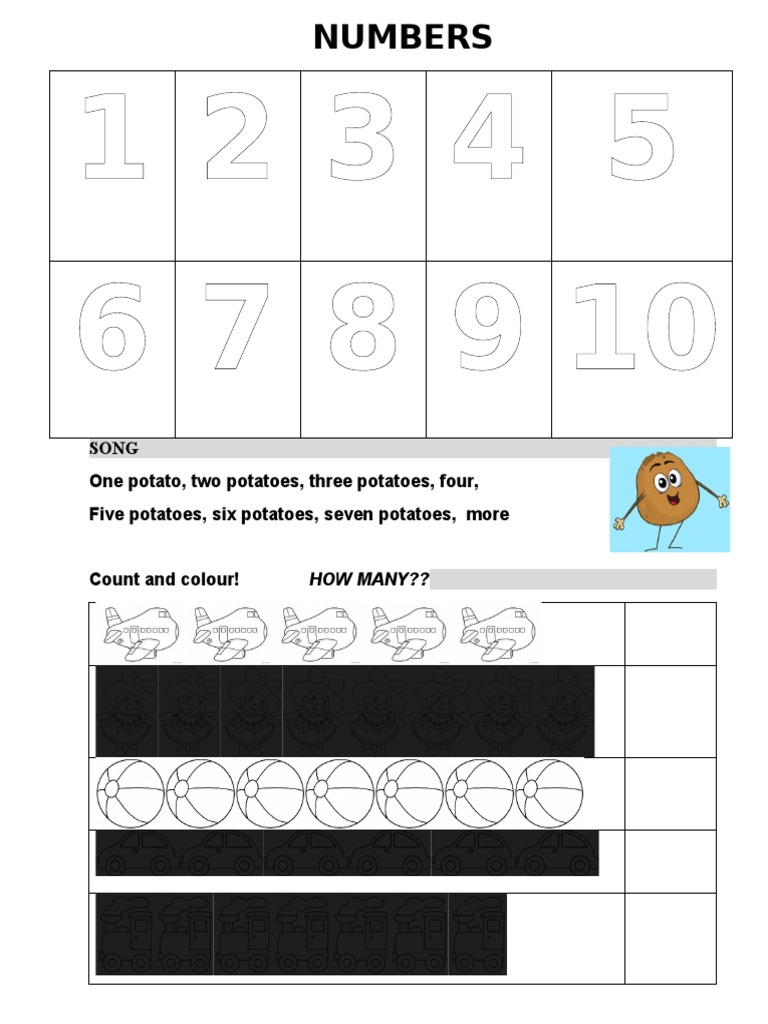 Song One Potato, Two Potatoes, Three Potatoes, Four, Five Potatoes, Six ...