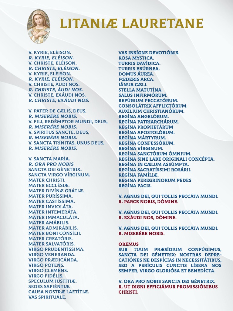 Letanias Virgen Maria Latin | PDF