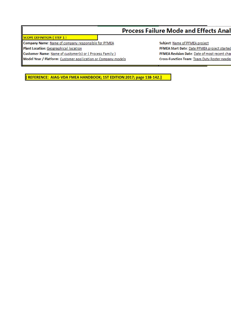 AIAG-VDA Pfmea Format | PDF | Systems Engineering | Computing