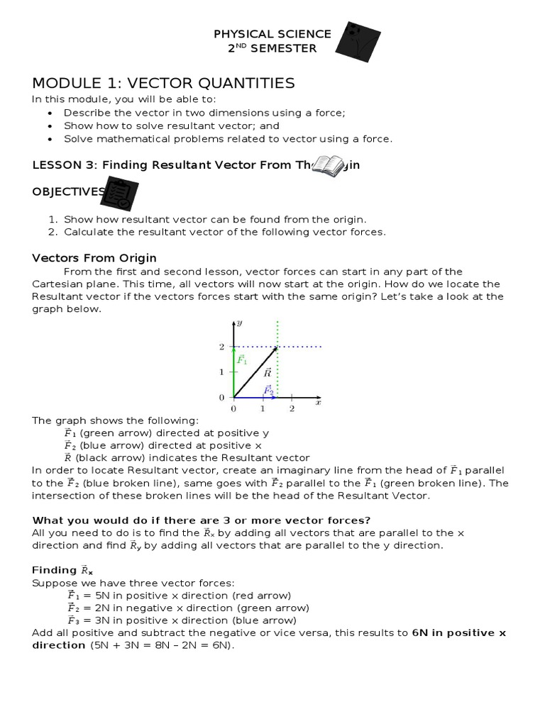 Physci Module 1 Lesson 3 | PDF | Euclidean Vector | Abstract Algebra