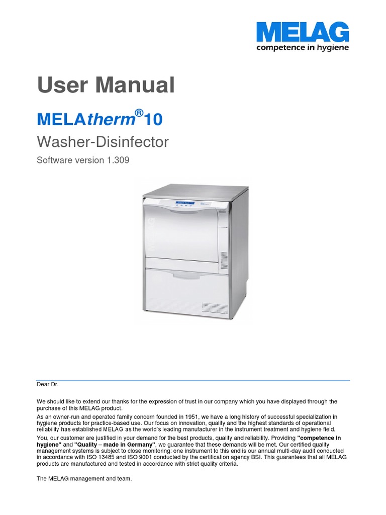 User Manual: Melatherm 10 | PDF | Door | Electrical Connector