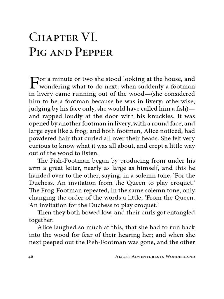Pig and Pepper: Alice's Adventures in Wonderland 46 | PDF | Alice ...