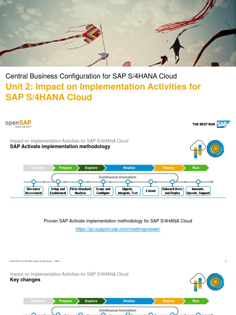 Unit 2: Impact On Implementation Activities For SAP S/4HANA Cloud | PDF | Sap Se | Cloud Computing