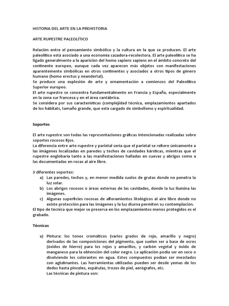 Arte Parietal en la Prehistoria | PDF | Perspectiva (Gráfica) | Grabado