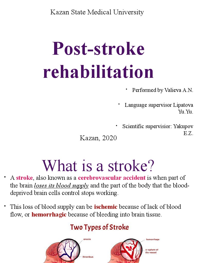 Post-Stroke Rehabilitation: Kazan State Medical University | PDF ...