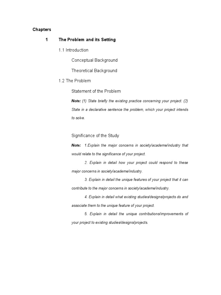 Chapters 1 The Problem and Its Setting | PDF | Theory | Design