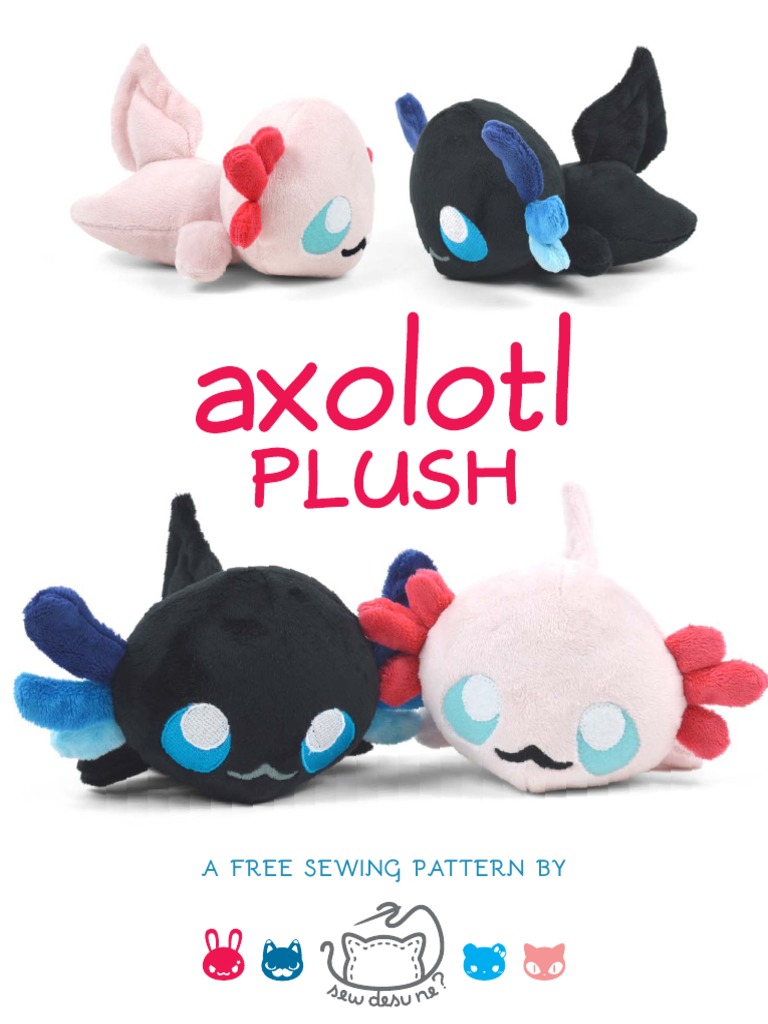 Axolotl Plush Sewing Pattern PDF | PDF | Sewing | Appliqué