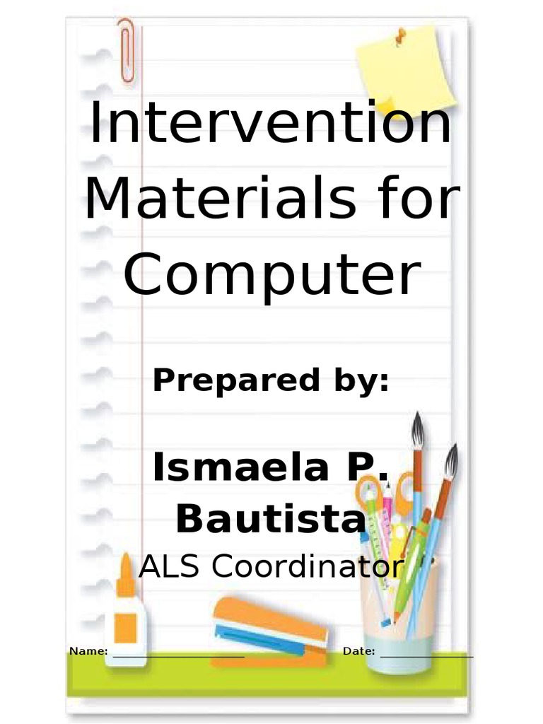 Computer Intervention Materials | PDF | Career & Growth | Business