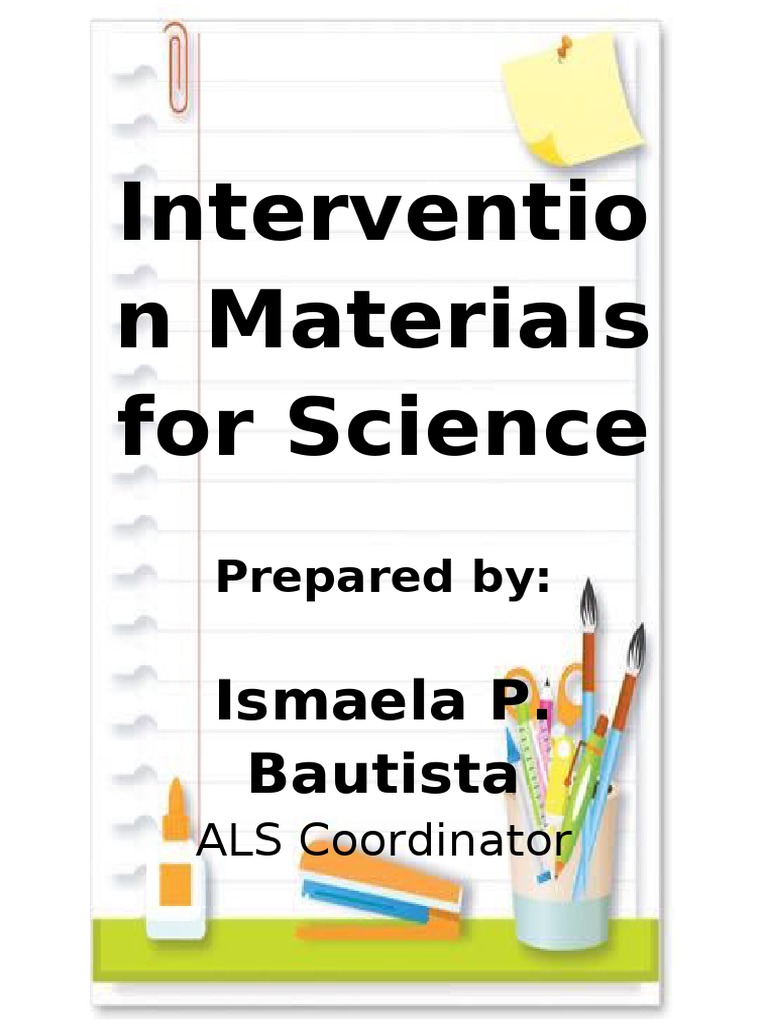Science intervention materials | PDF