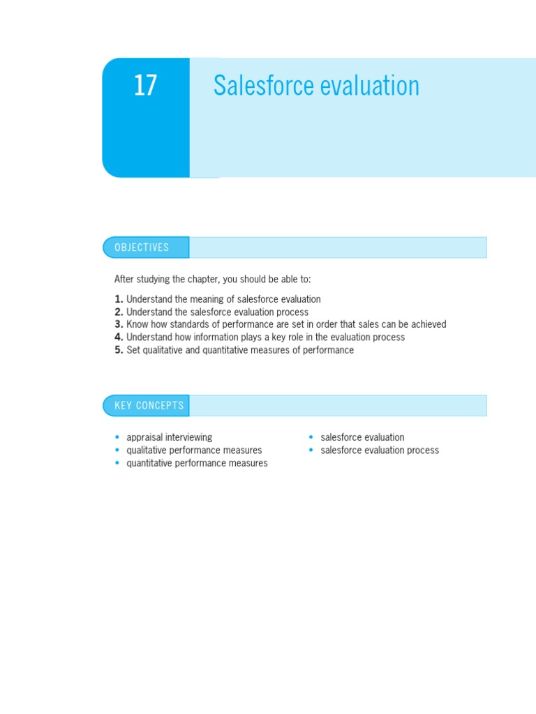 Salesforce Evaluation Guidelines PDF | PDF | Sales | Qualitative Research