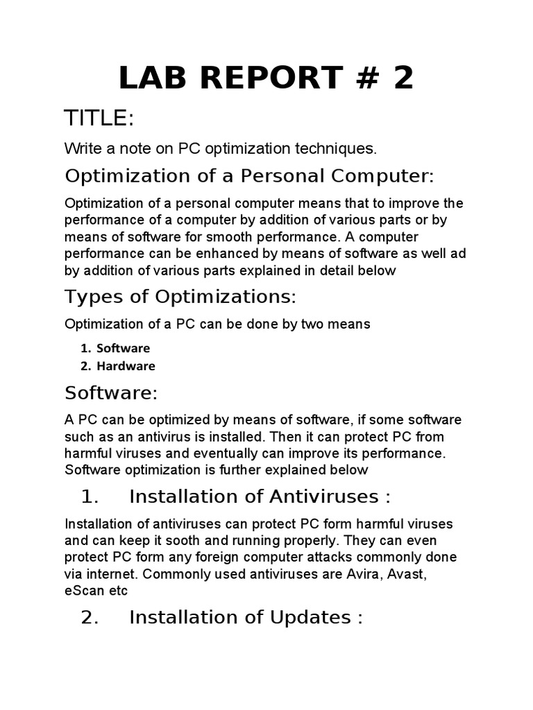 Lab Report # 2: Title | PDF | Personal Computers | Random Access Memory