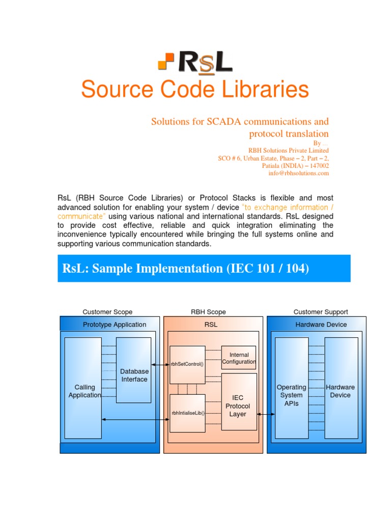 Source Code Libraries: RSL: Sample Implementation (Iec 101 / 104) | PDF | Library (Computing ...