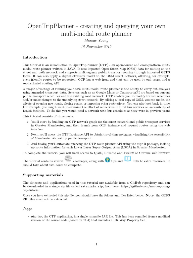 Opentripplanner - Creating and Querying Your Own Multi-Modal Route ...