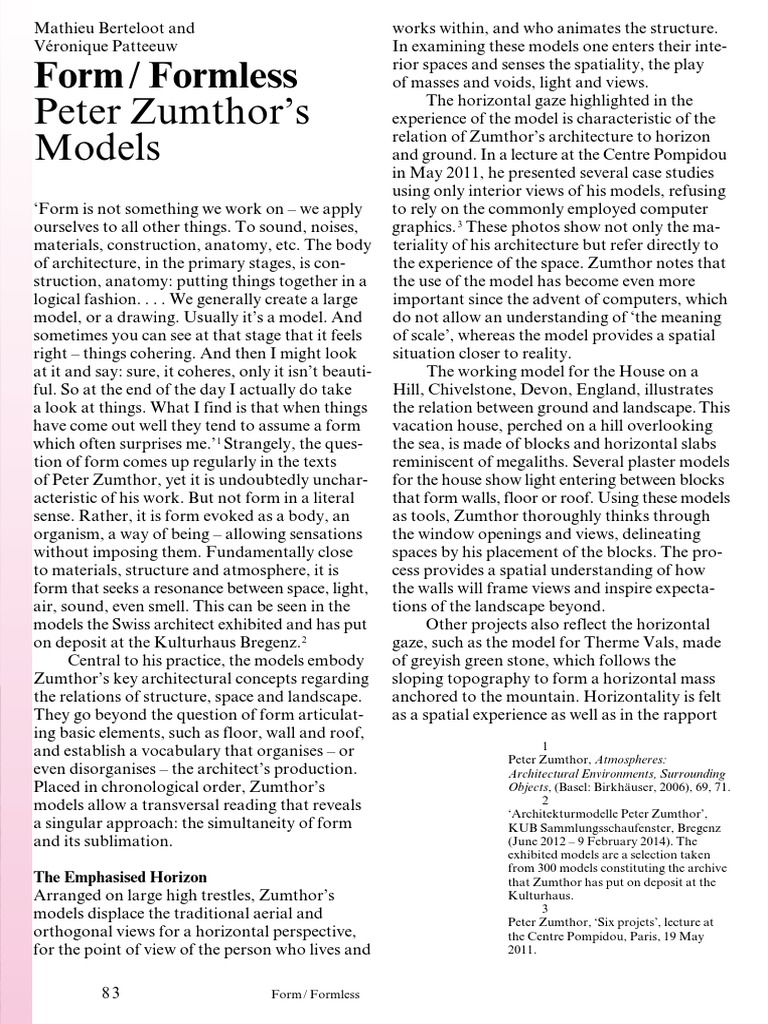 OASE 91 - 83 Form Formless PDF | PDF | Space | Nature