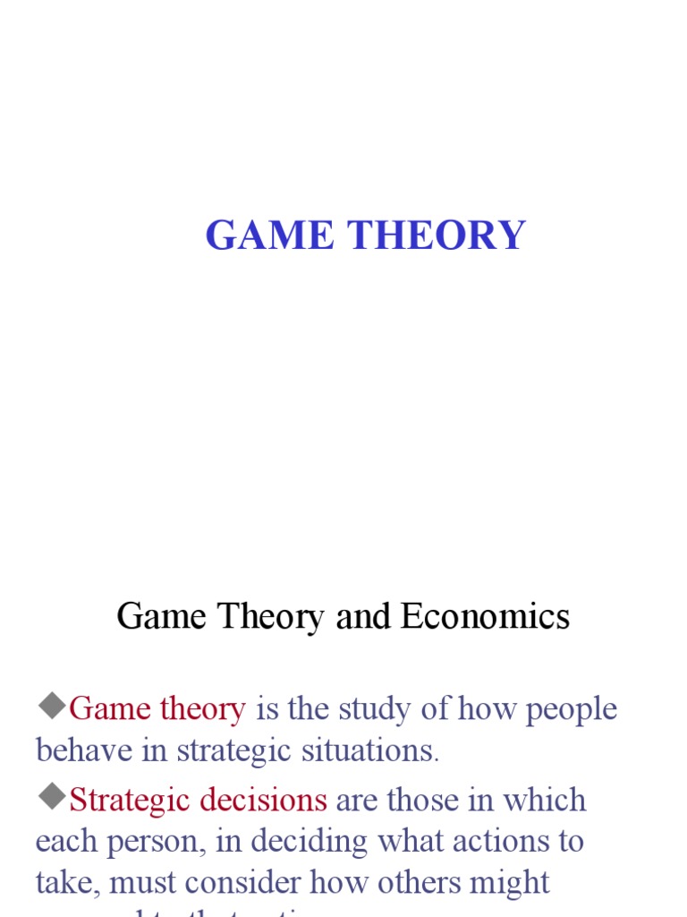 Game Theory | PDF | Game Theory | Profit (Economics)