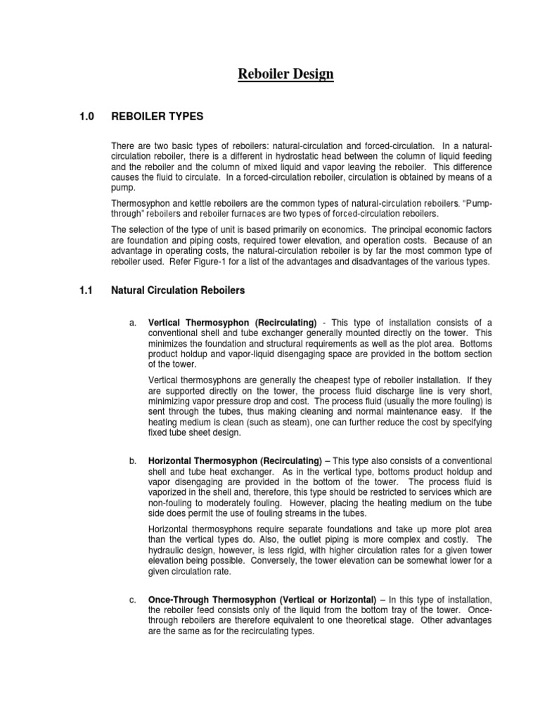Design Practices-Reboiler | PDF | Boiling | Heat Transfer