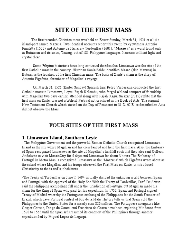 Site of The First Mass | PDF | Age Of Discovery