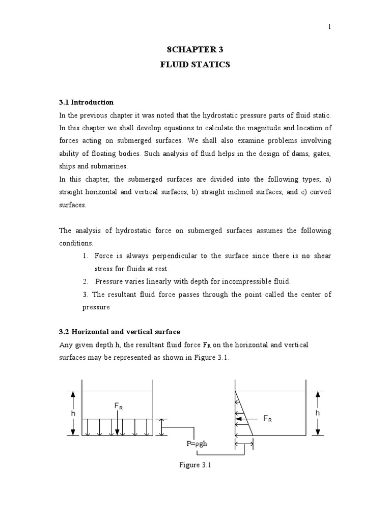 Fluid Statics | PDF | Buoyancy | Mechanical Engineering