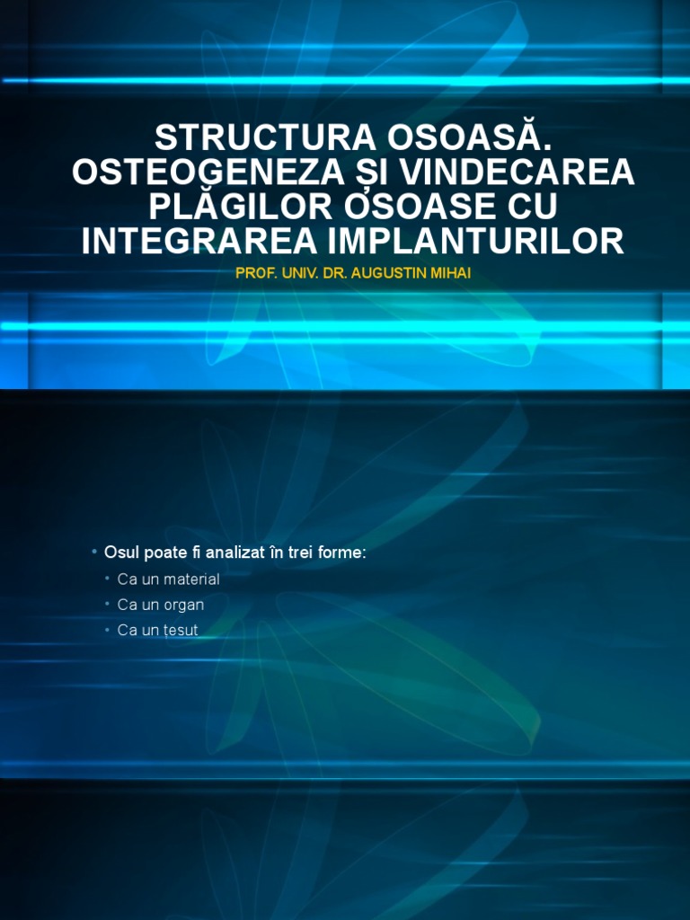 Structura Osoasa Si Osteogeneza | PDF
